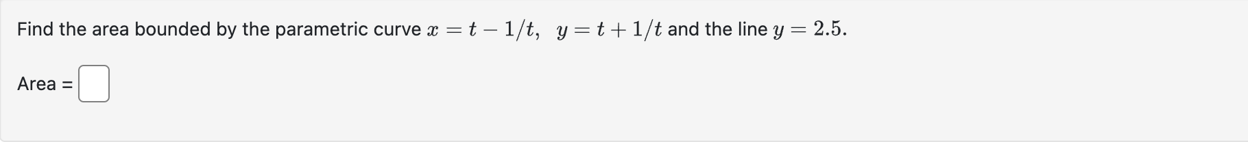 Solved Find The Area Bounded By The Parametric Curve