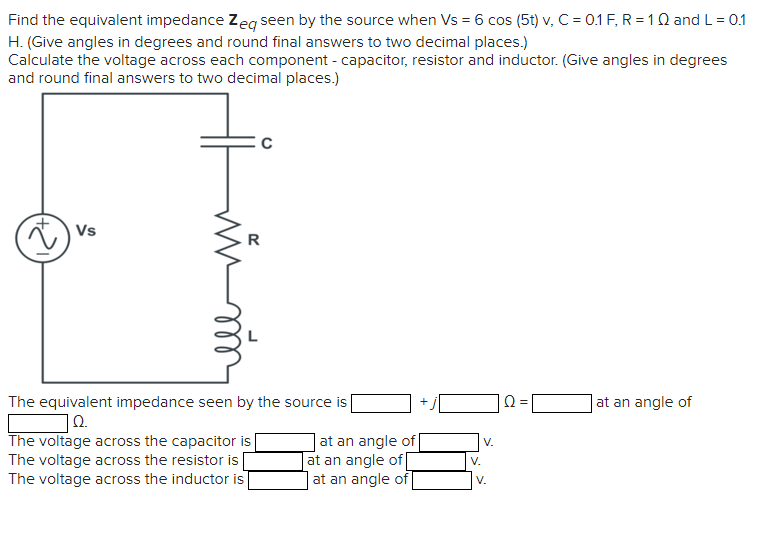 Solved Find the equivalent impedance Zeq seen by the source | Chegg.com