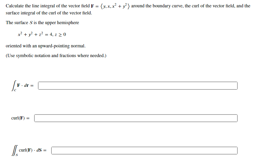 Solved Calculate the line integral of the vector field | Chegg.com