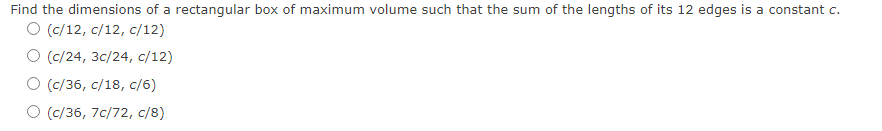 Solved Find the dimensions of a rectangular box of maximum | Chegg.com