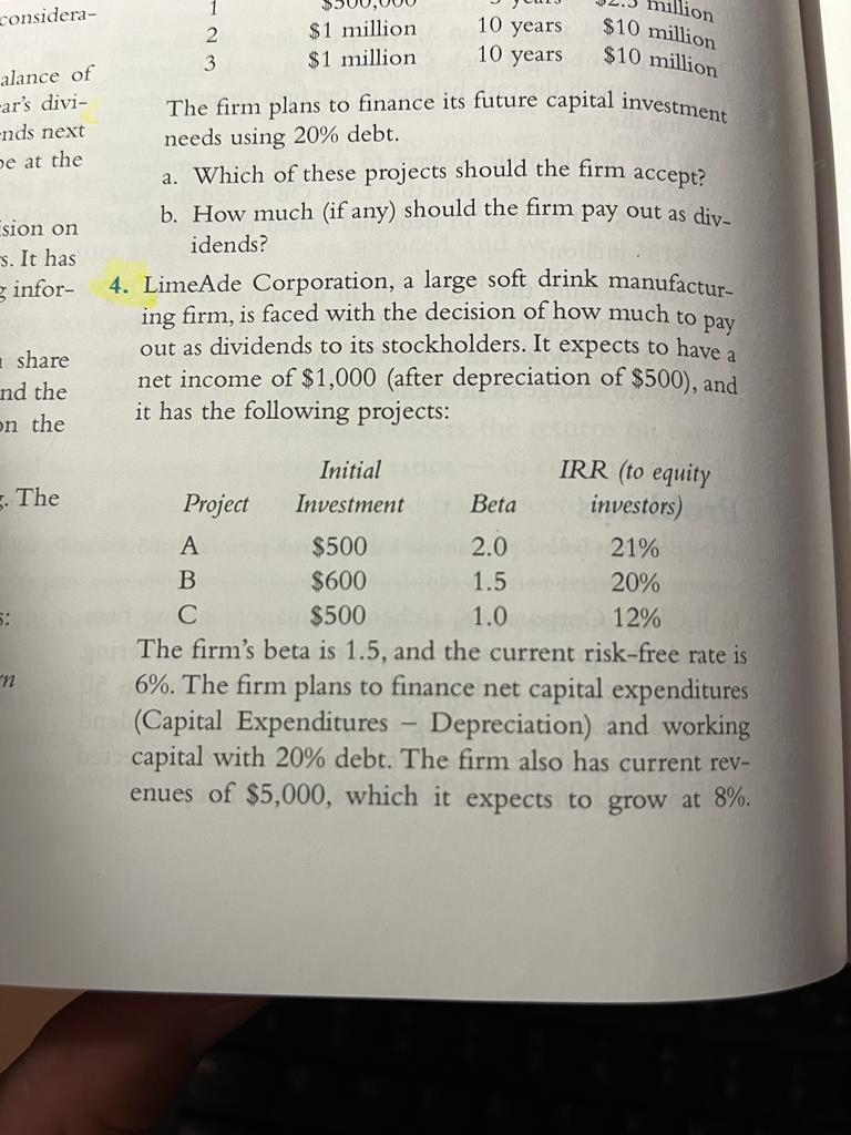 Solved Working capital will be maintained at 25% of | Chegg.com