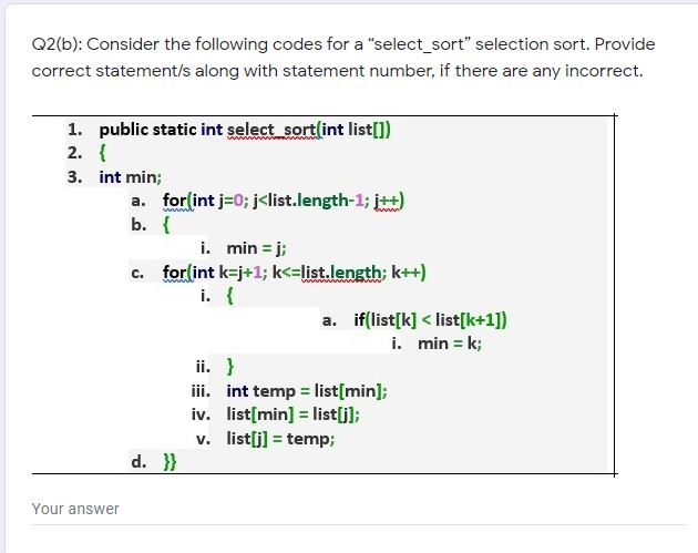 Solved Q2(a) Consider the following codes for a | Chegg.com