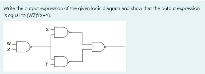 Solved Write the output expression of the given logic | Chegg.com