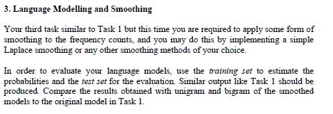 Lab Assignment: N-gram Analysis An N-gram probability | Chegg.com