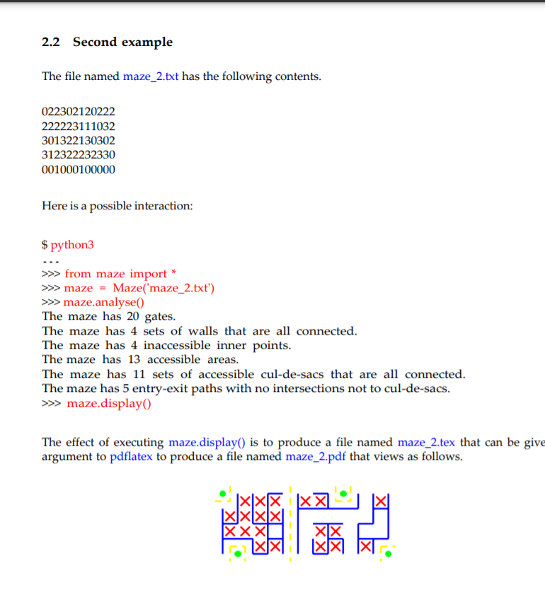 Solved The representation of the maze is based on a coding | Chegg.com