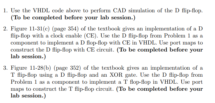 Solved 1. Use the VHDL code above to perform CAD simulation | Chegg.com