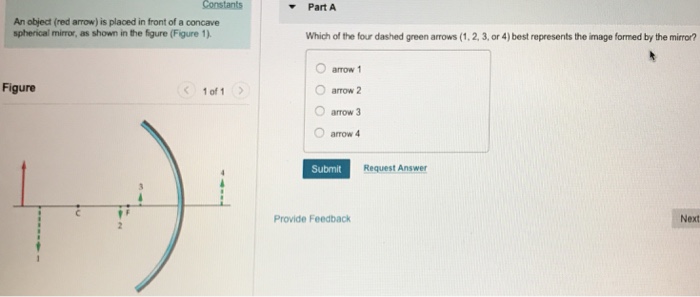 Solved Constants Part A An object (red arrow) is placed in | Chegg.com