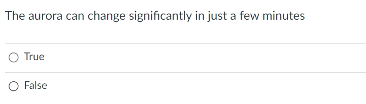 Solved The aurora can change significantly in just a few | Chegg.com