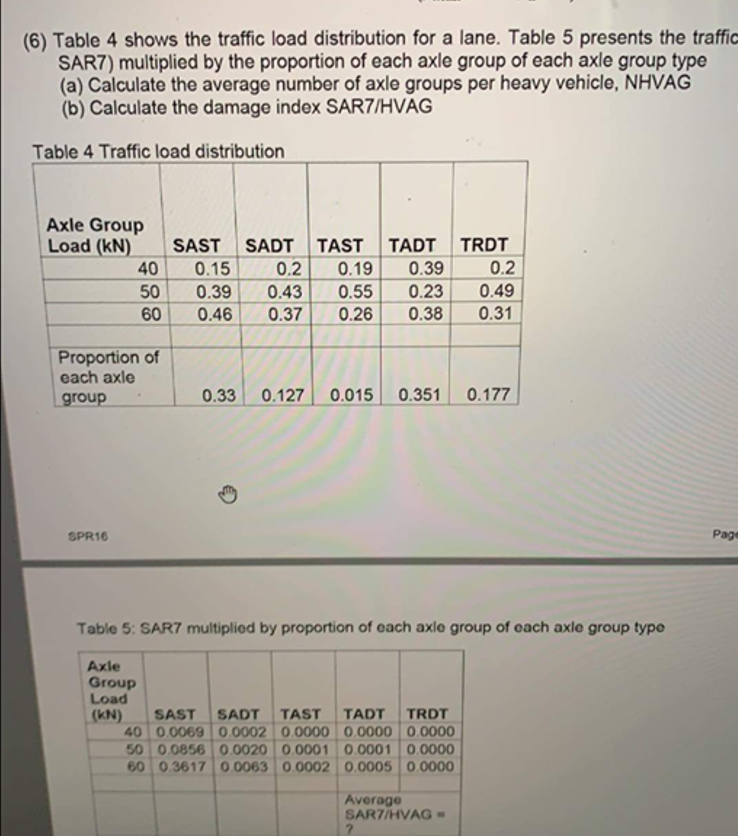 Solved (6) Table 4 shows the traffic load distribution for a | Chegg.com