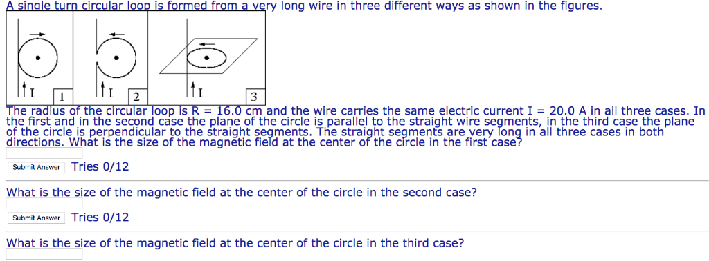 Solved single turn circular loop is formed from a very long | Chegg.com