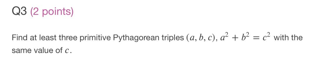 Solved Q3 (2 points) Find at least three primitive | Chegg.com