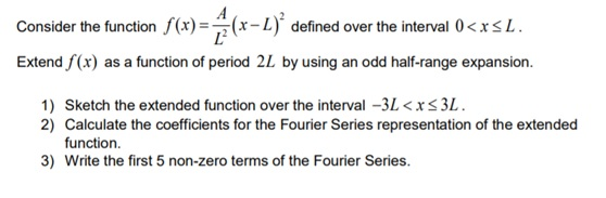 Solved Consider the function defined over the interval 0 | Chegg.com