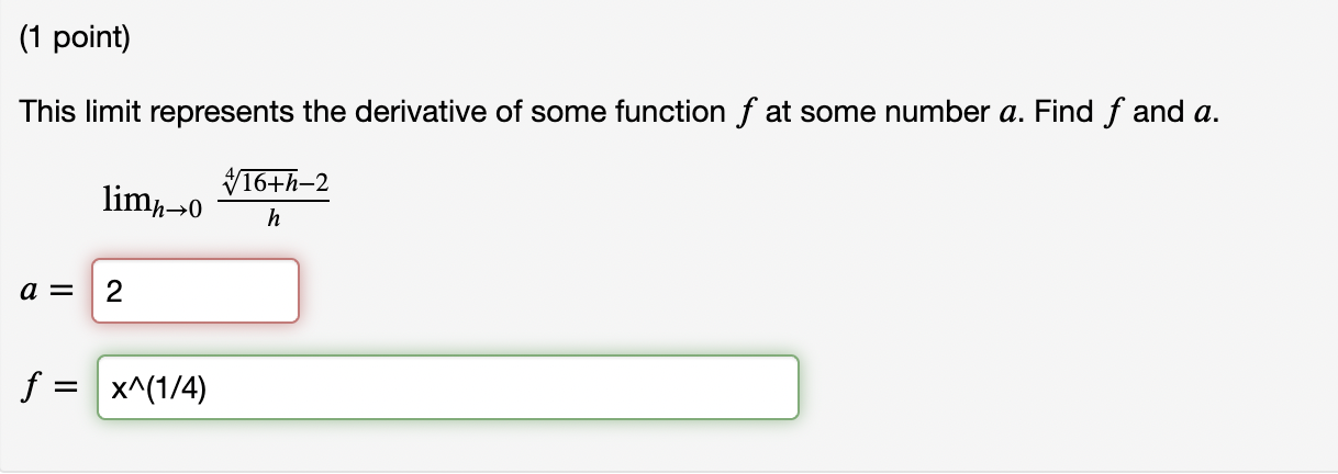 Solved This limit represents the derivative of some function | Chegg.com