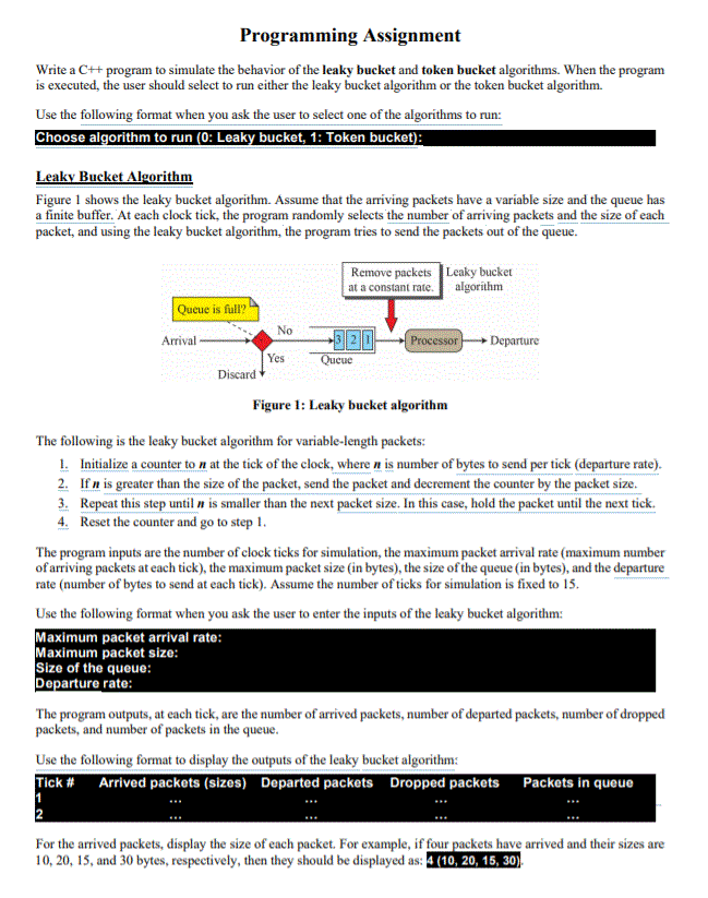 Solved Programming Assignment Write a C# program to simulate | Chegg.com