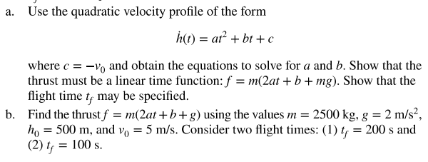 Solved a. Use the quadratic velocity profile of the form | Chegg.com