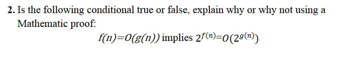Solved 2. Is the following conditional true or false, | Chegg.com