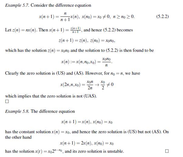 Solved Example 5 7 Consider The Difference Equation