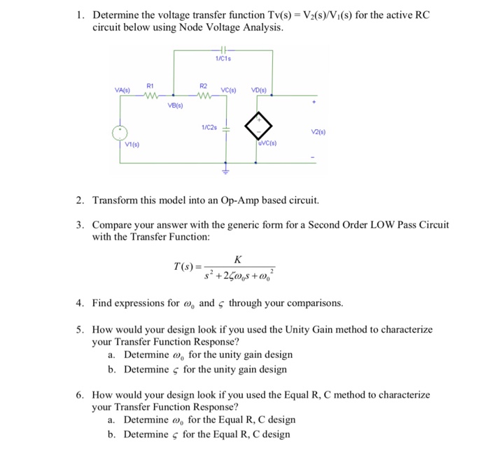 Solved Determine the voltage transfer function Tv(s) = | Chegg.com