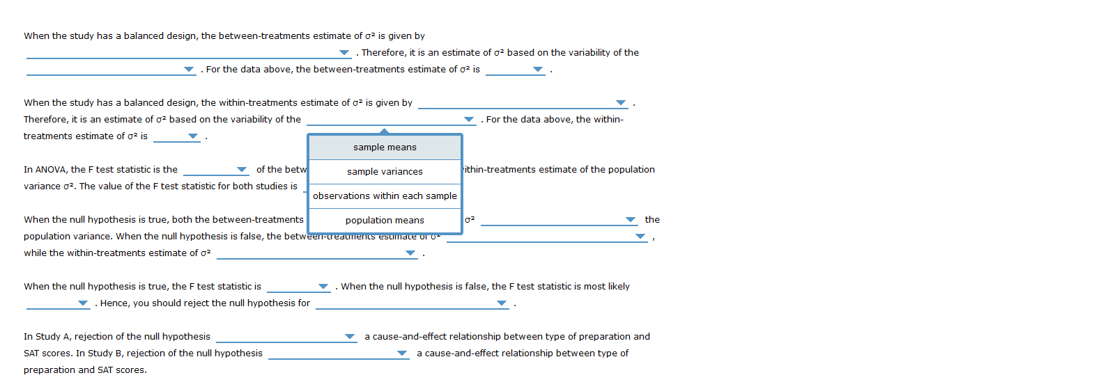 2. An introduction to analysis of variance Do prep | Chegg.com