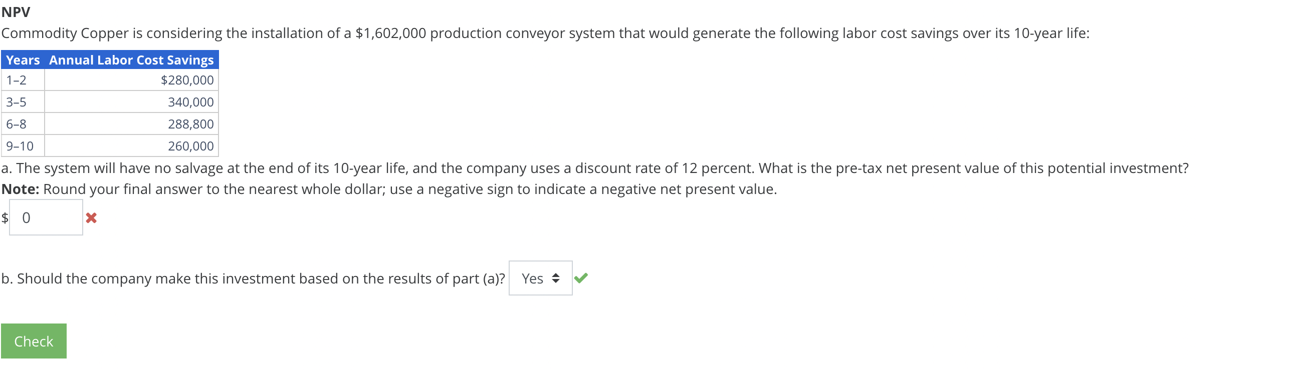 NPVCommodity Copper is considering the installation | Chegg.com