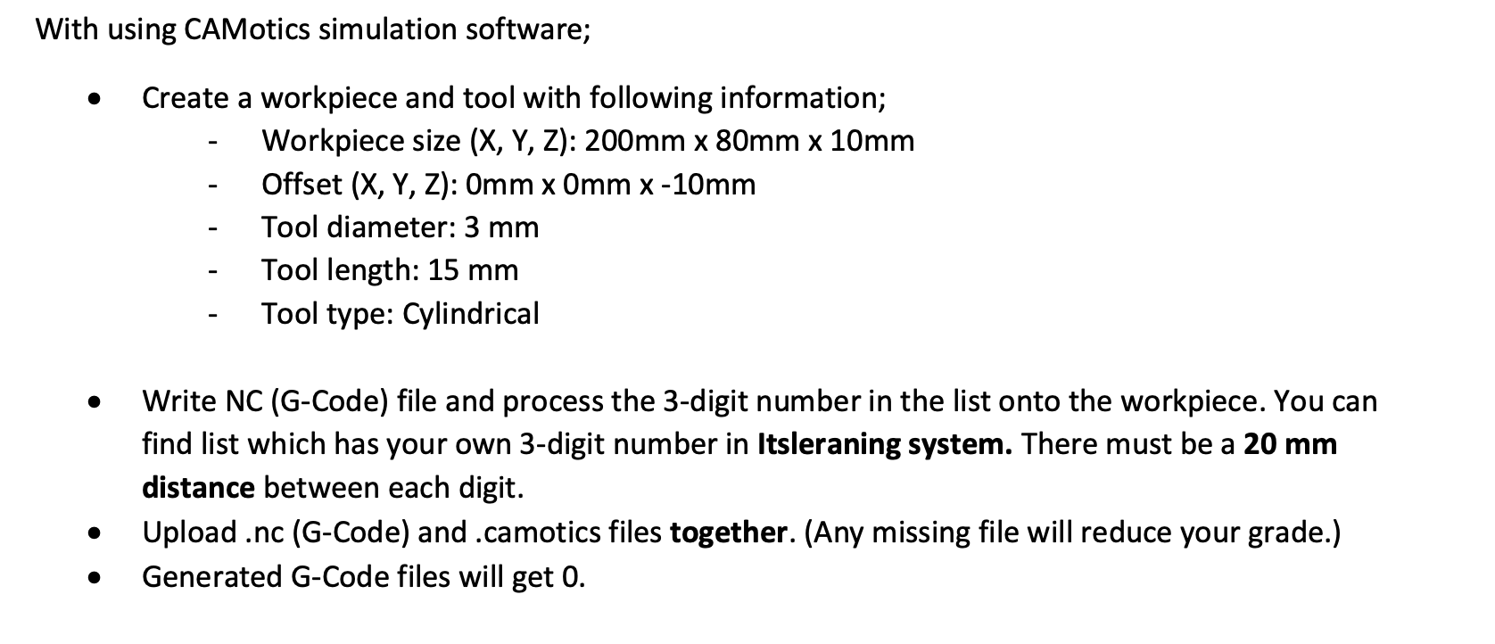 Solved With using CAMotics simulation software; Create a | Chegg.com