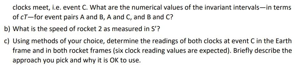 Solved Two identical clocks are synchronized on Earth (IRF | Chegg.com