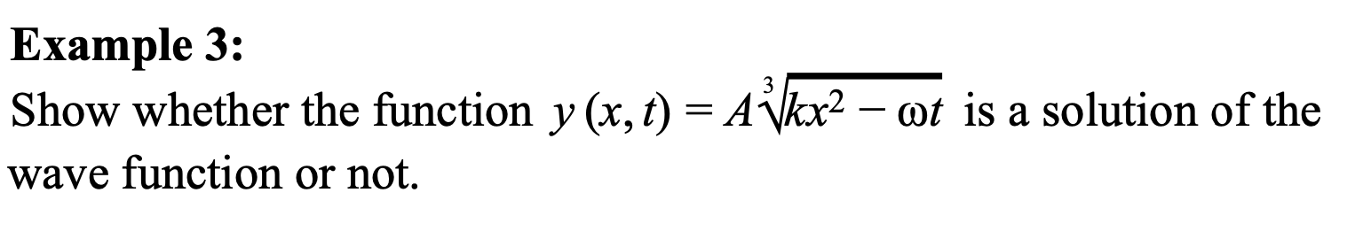 Solved Example 3:Show whether the function | Chegg.com
