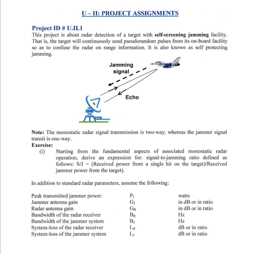 U – II: PROJECT ASSIGNMENTS Project ID # U.II.1 This | Chegg.com