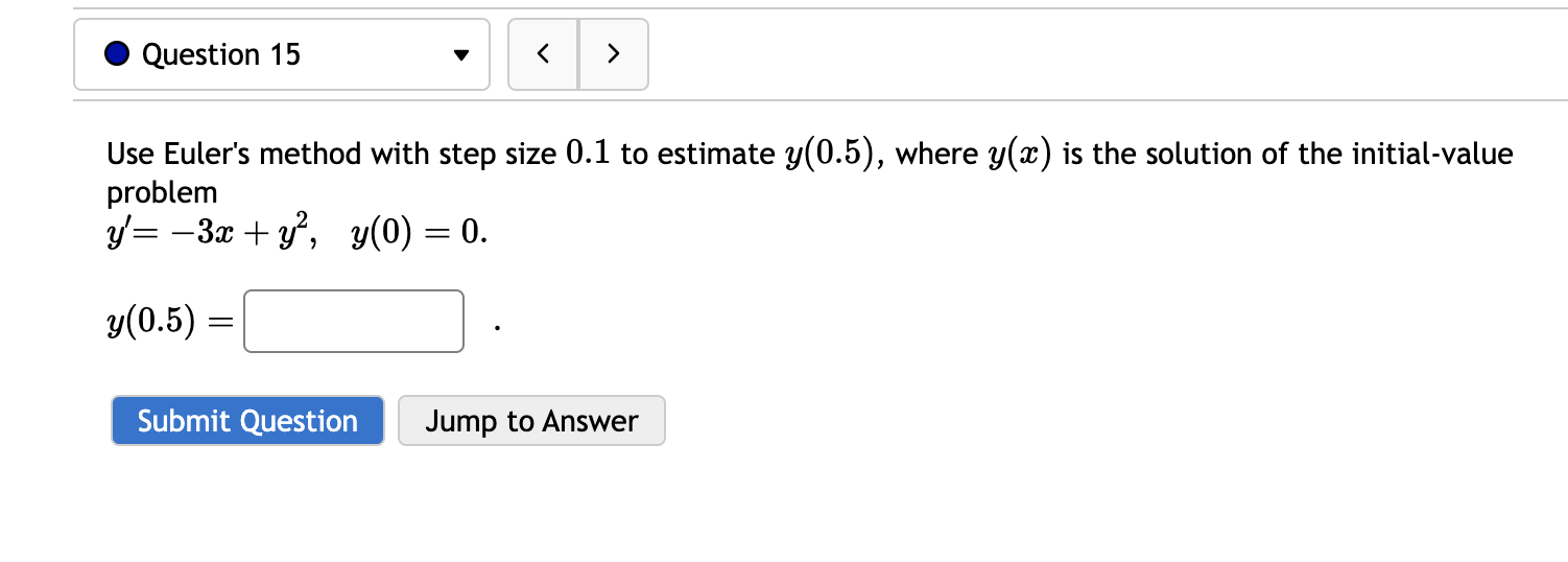 Solved Use Euler's method with step size 0.5 to compute the | Chegg.com