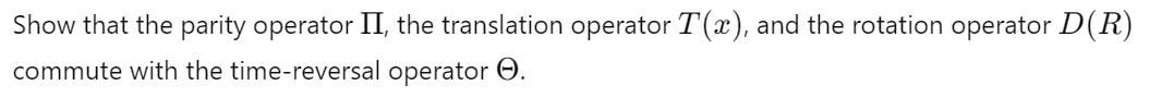 Solved Show that the parity operator Π, ﻿the translation | Chegg.com