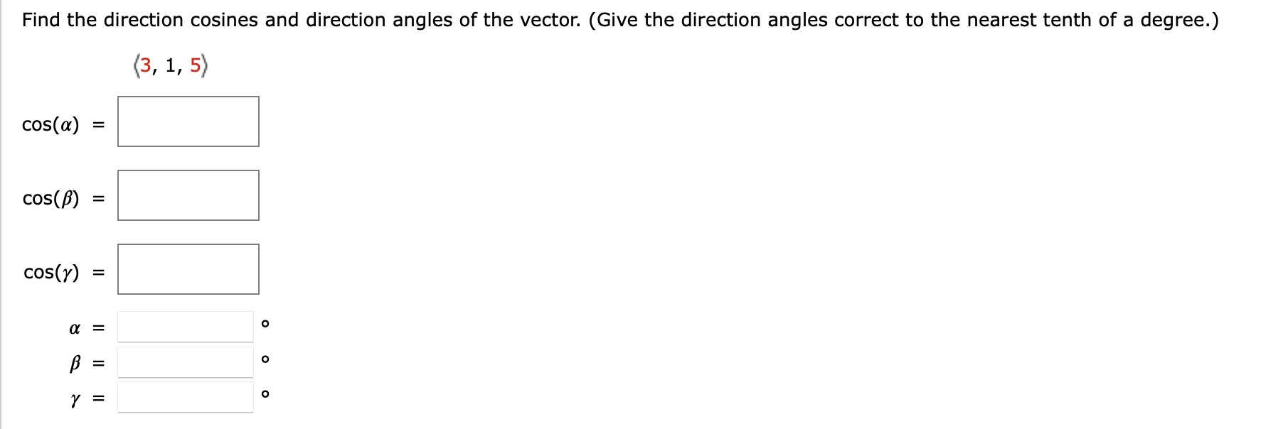 Solved Find the direction cosines and direction angles of | Chegg.com