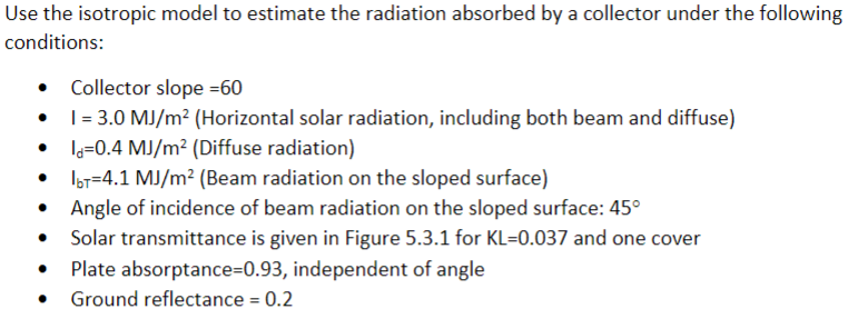 Solved Use the isotropic model to estimate the radiation | Chegg.com