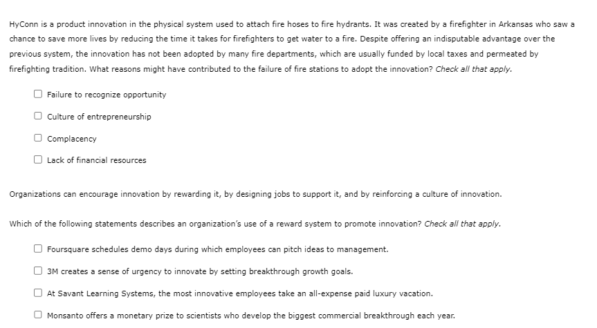 Solved HyConn is a product innovation in the physical system | Chegg.com