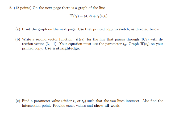 2. (12 points) On the next page there is a graph of | Chegg.com