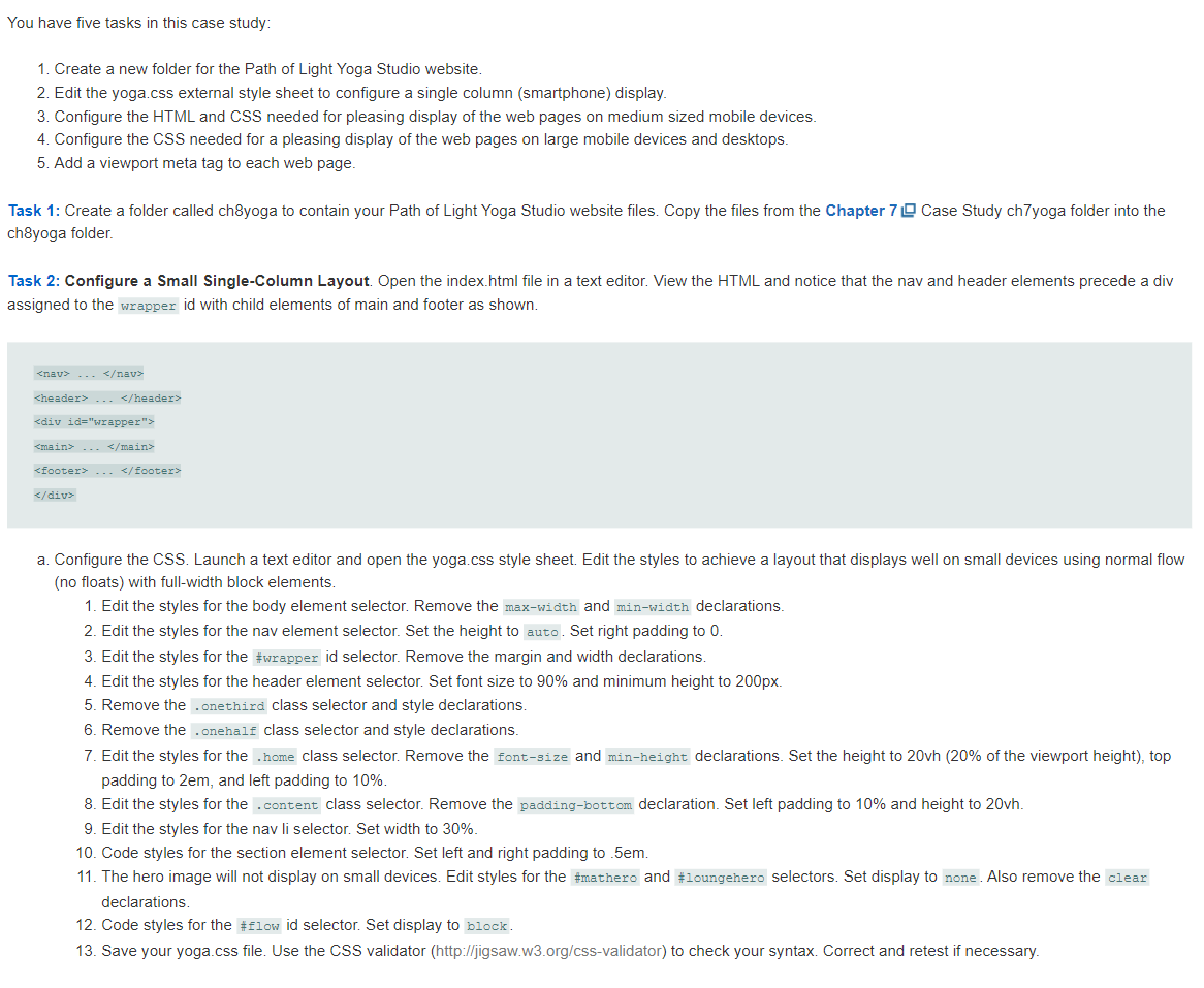 Solved Complete chapters 8 Path of Light Case Study | Chegg.com