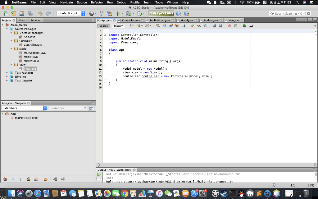 Solved Assignment Objectives Practice on implementing a MVC | Chegg.com