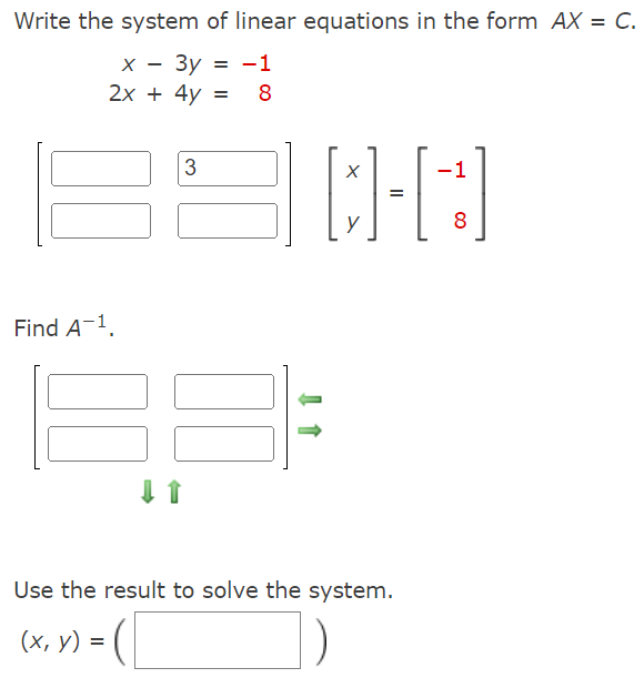 Solved Write the system of linear equations in the form | Chegg.com