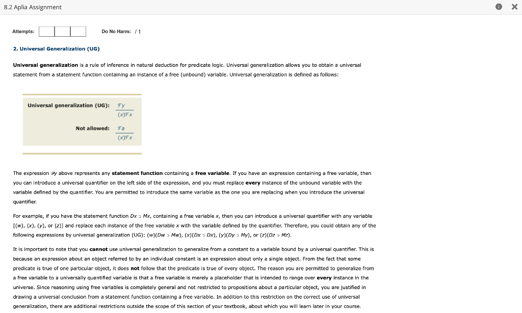8.2 Aplia Assignment 6 X Attempts: Do No Harm: / 1 2. | Chegg.com