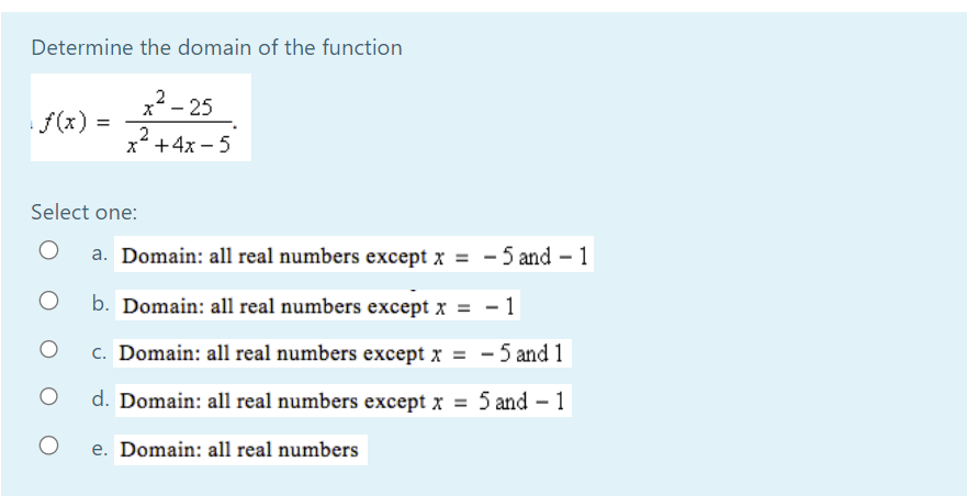 Solved Determine the domain of the | Chegg.com