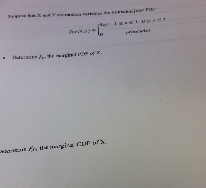 Solved Suppose that X and Y are random variables the | Chegg.com
