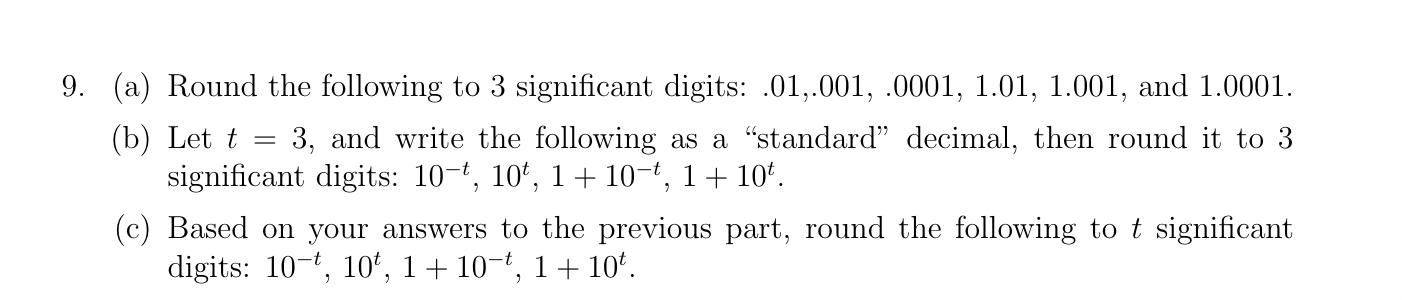 Solved (a) ﻿Round the following to 3 ﻿significant digits: | Chegg.com