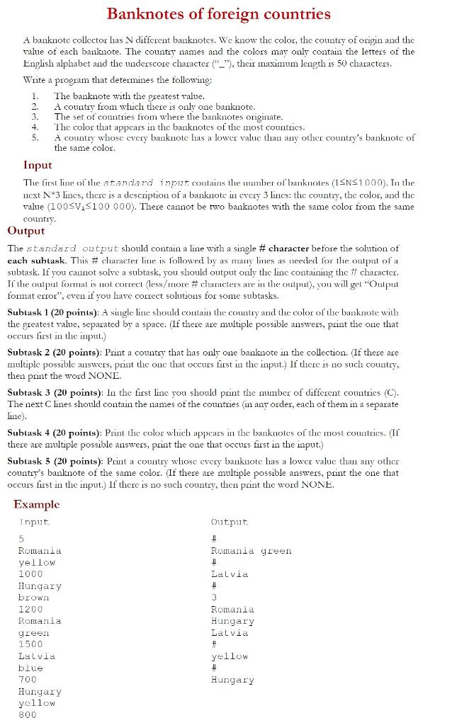 Solved Banknotes of foreign countries 4. A banknote | Chegg.com