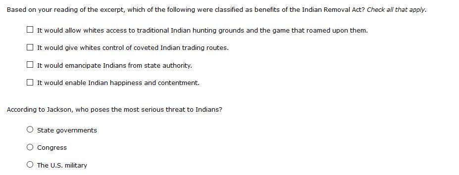 Solved What is the significance of the Specie Circular? O | Chegg.com