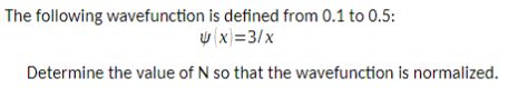 Solved The following wavefunction is defined from 0.1 to 0.5 | Chegg.com