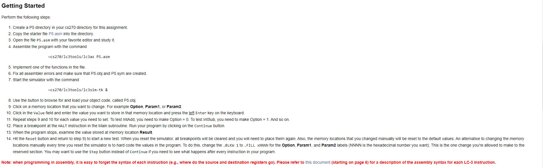 Programming Assignment P5 - Some Assembly Required | Chegg.com