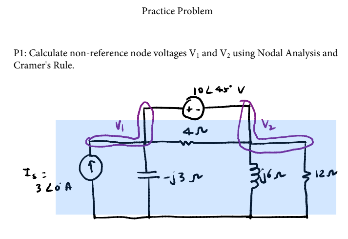 Solved Practice Problem P1: Calculate non-reference node | Chegg.com