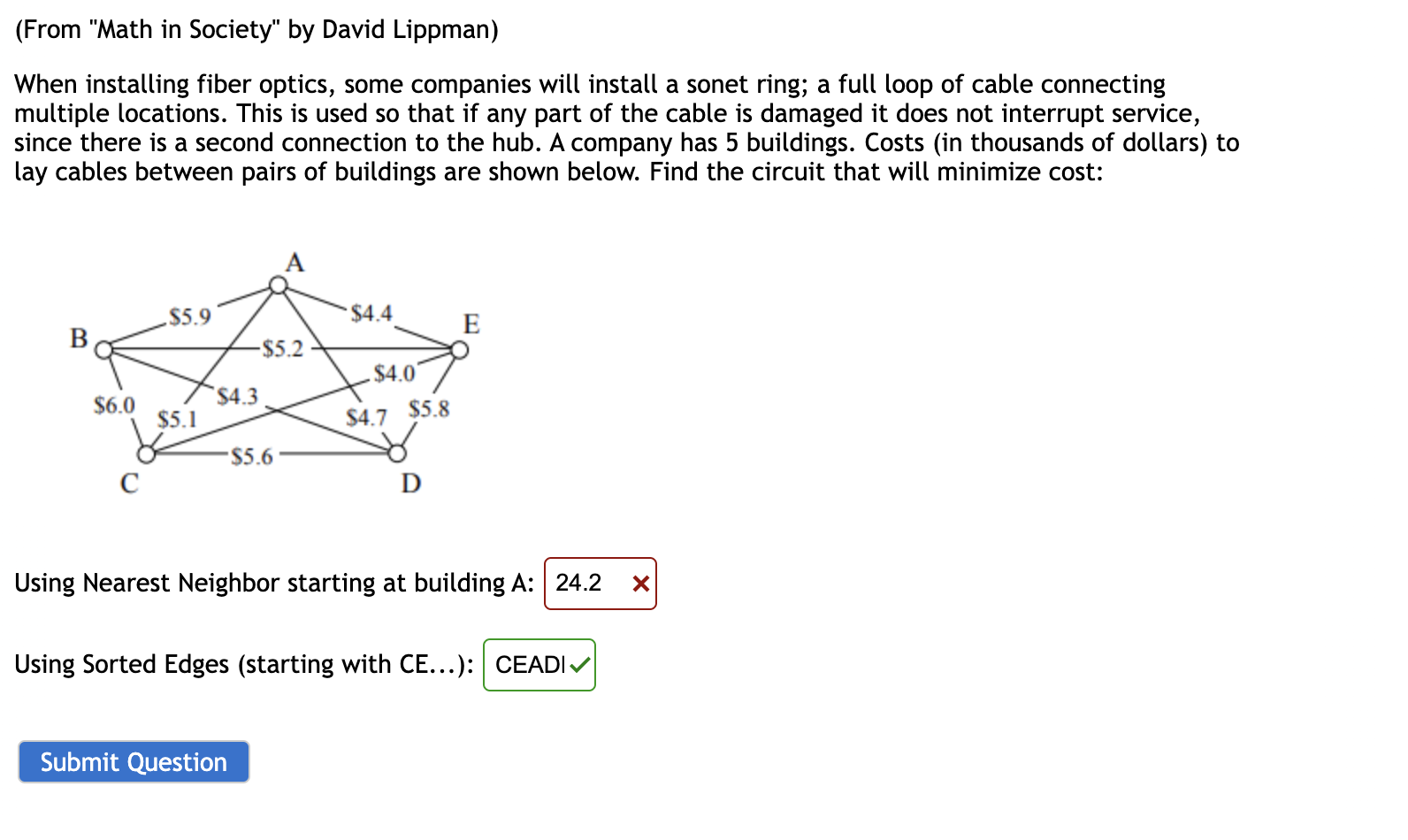 Solved (From "Math in Society" by David Lippman) When | Chegg.com