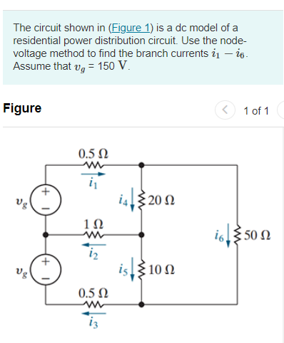 Solved The circuit shown in (Figure 1) is a dc model of a | Chegg.com