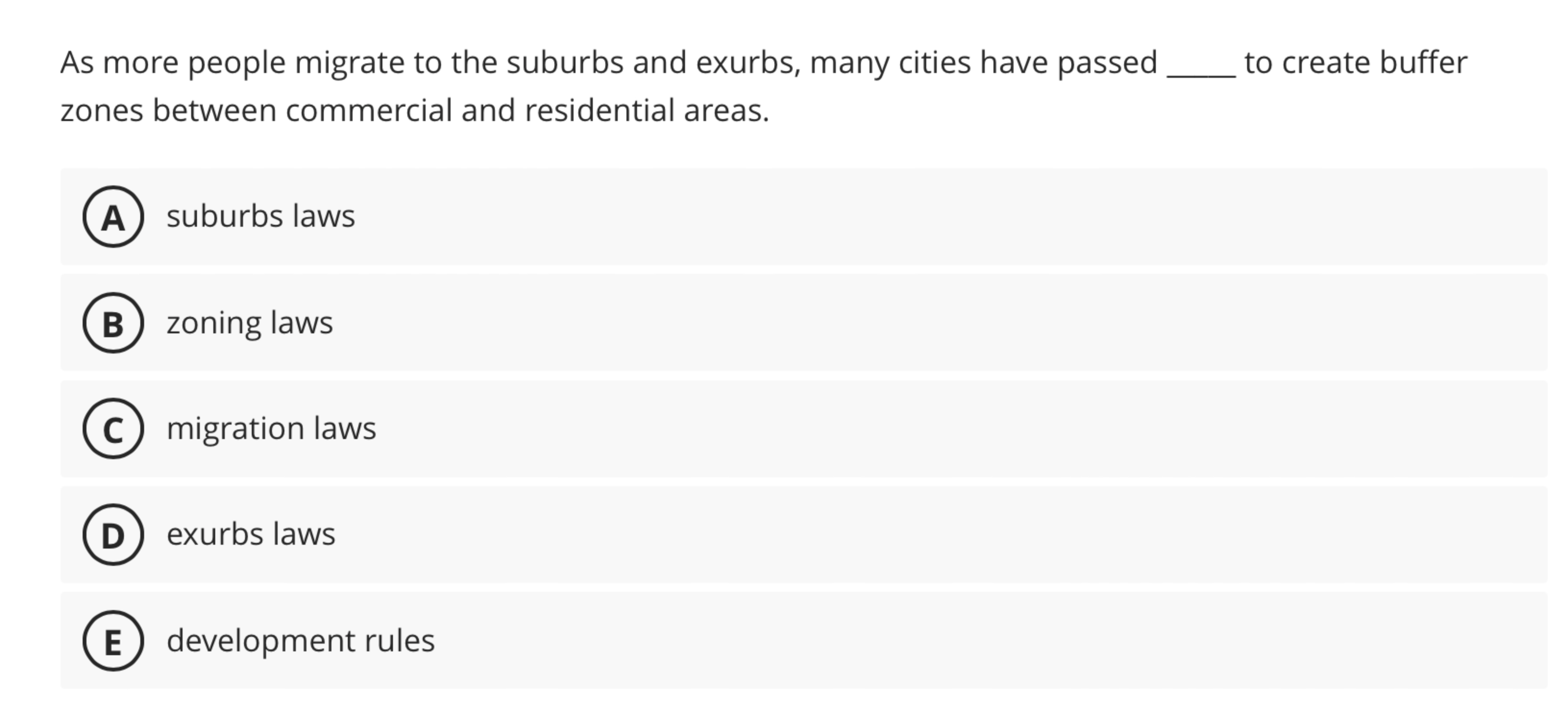 Solved As more people migrate to the suburbs and exurbs, | Chegg.com