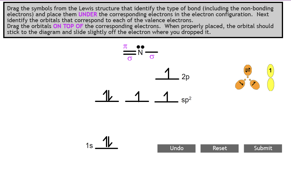 Solved Drag the symbols from the Lewis structure that | Chegg.com